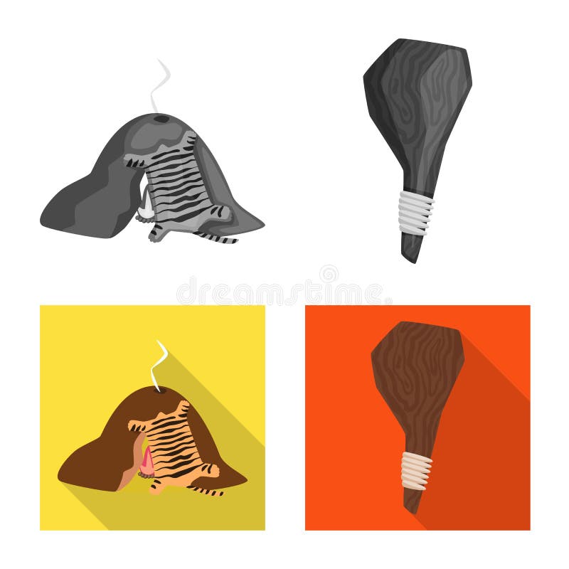 Vector Illustration of Evolution and Prehistory Symbol. Collection of ...