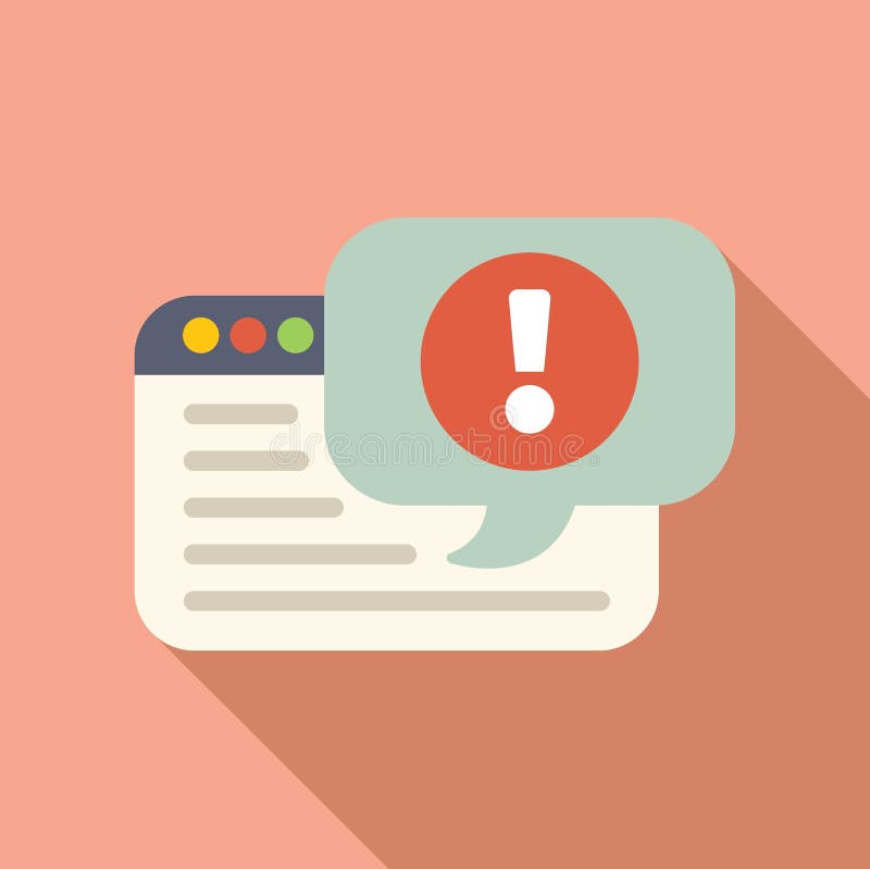 Important Alert Notification on Web Page Icon Stock Vector ...