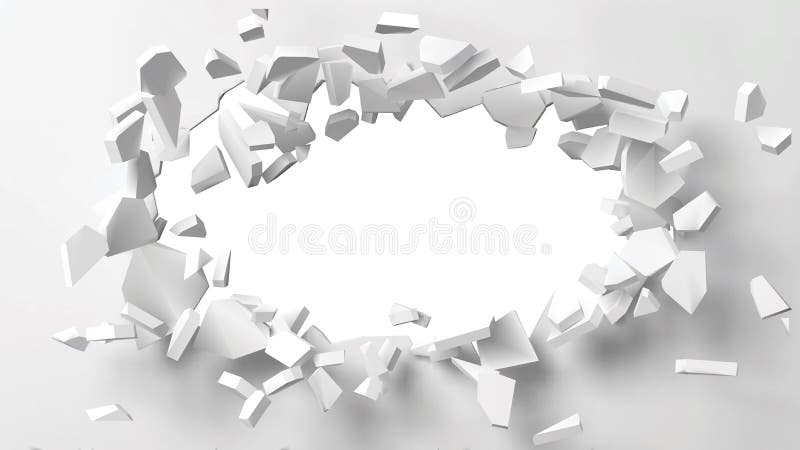 Vector Illustration of Exploding Wall with Free Area on Center for Any ...