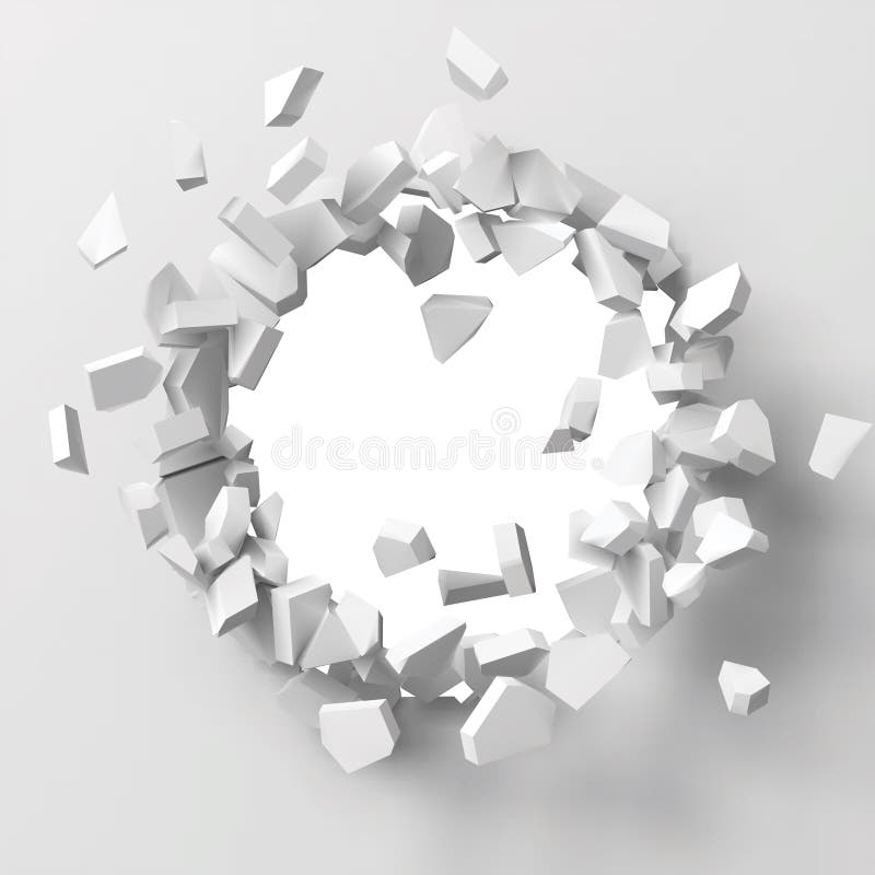 Vector Illustration of Exploding Wall with Free Area on Center for Any ...