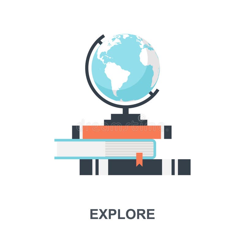 Explore icon concept stock vector. Illustration of school - 131333679