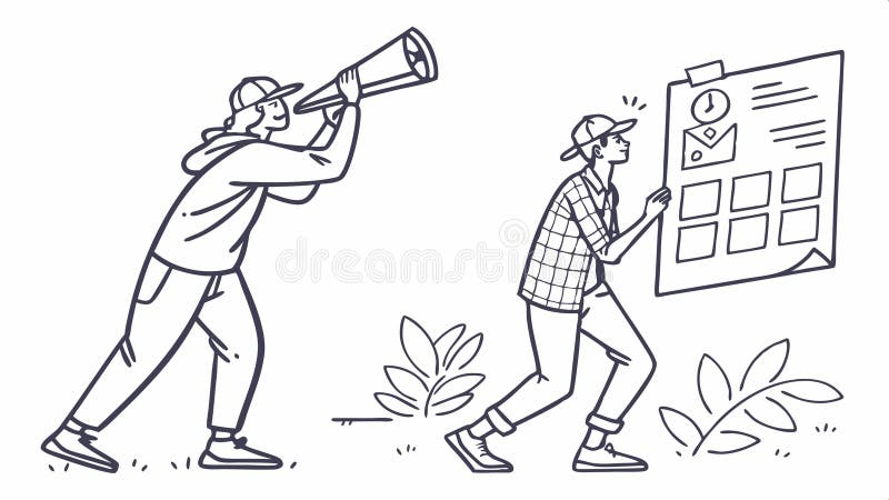 Explorer with Telescope, Discovery and Adventure Concept Vector Design ...