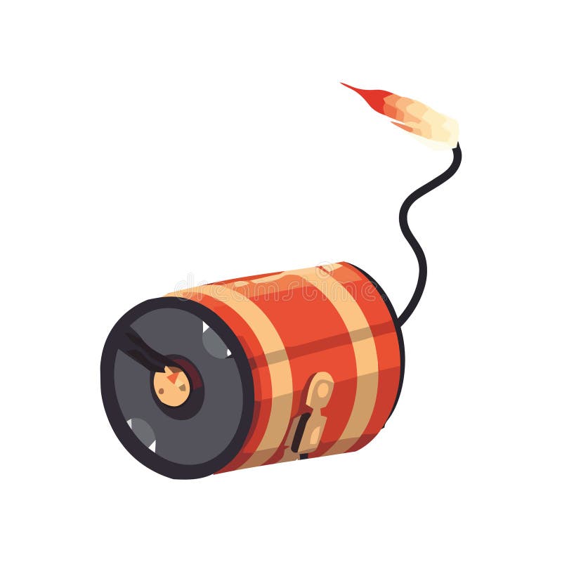 Vector Illustration of Explosive Dynamite Stock Vector - Illustration ...