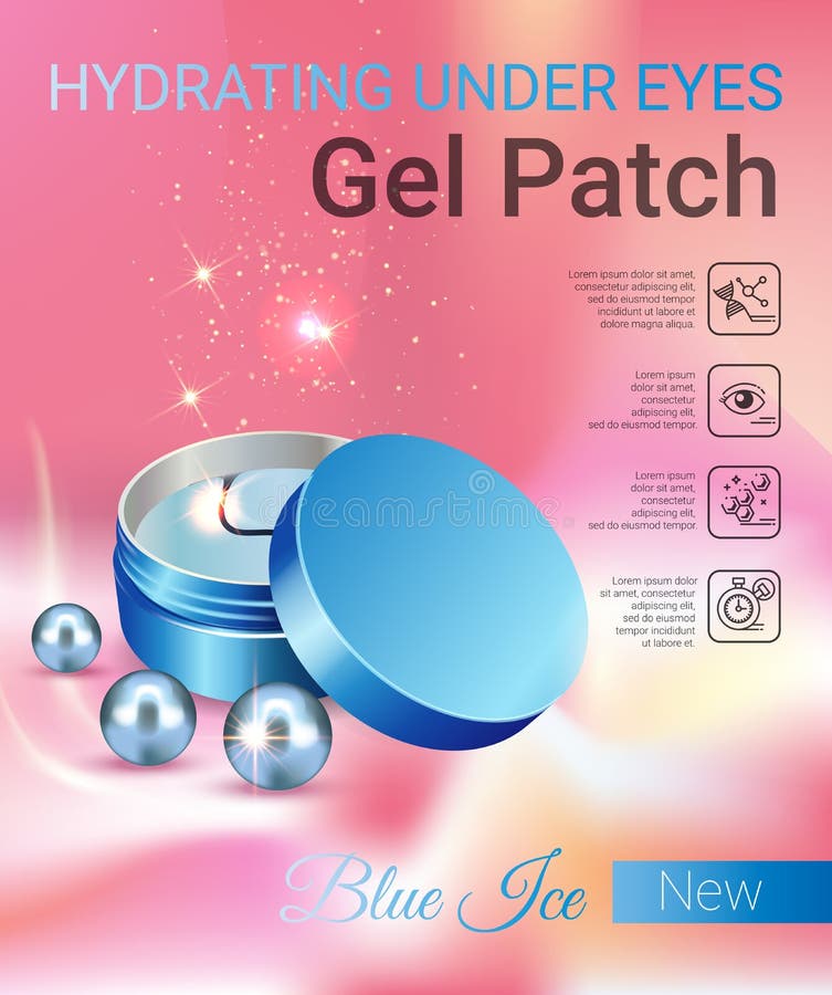 Vector Illustration with Eye Gel Patches Container. Stock Vector ...
