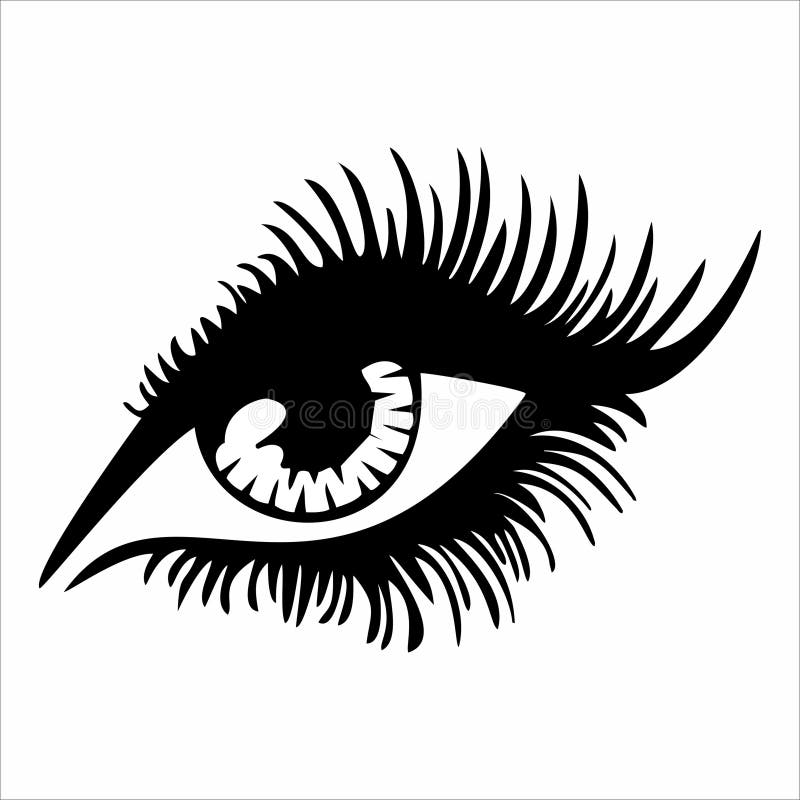 Vector Illustration. Eye Silhouette Vector. Vector Illustration. Stock Illustration ...
