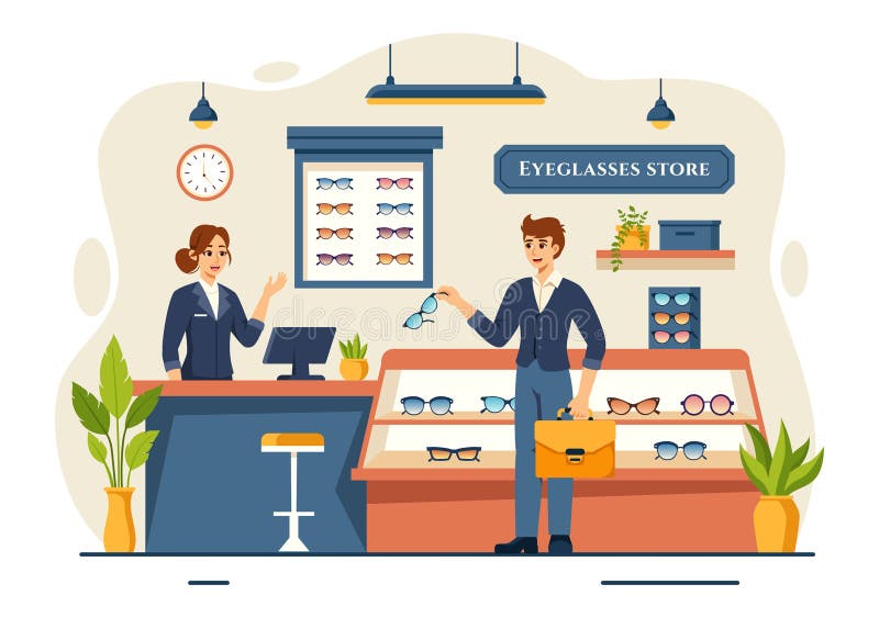 Eyeglasses Store Stock Illustrations – 1,402 Eyeglasses Store Stock ...