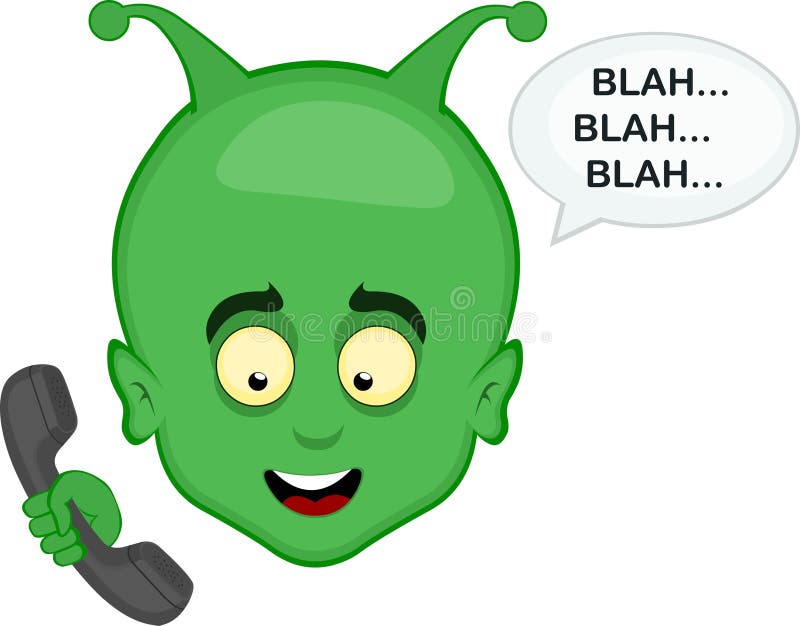 Alien Talking Phone Pop Art Style Vector Stock Vector - Illustration of ...