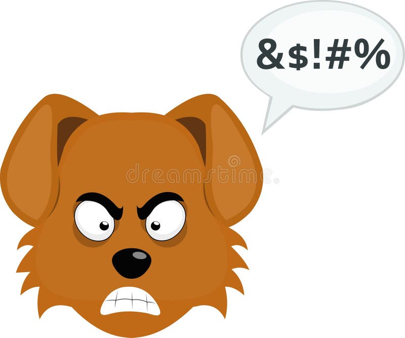 Head Dog Speech Bubble Insult Stock Vector - Illustration of insulting ...