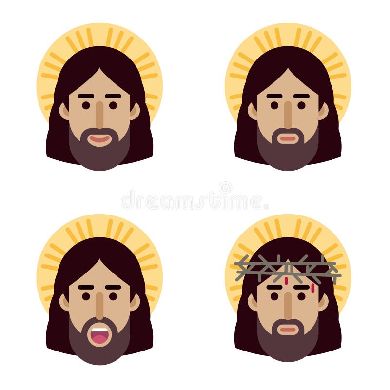 Face of Jesus Christ Crucified on the Cross. Stock Vector ...