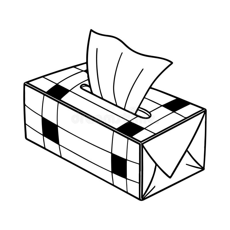 Vector Illustration of a Facial Tissue Box Cartoon Box Stock Vector ...