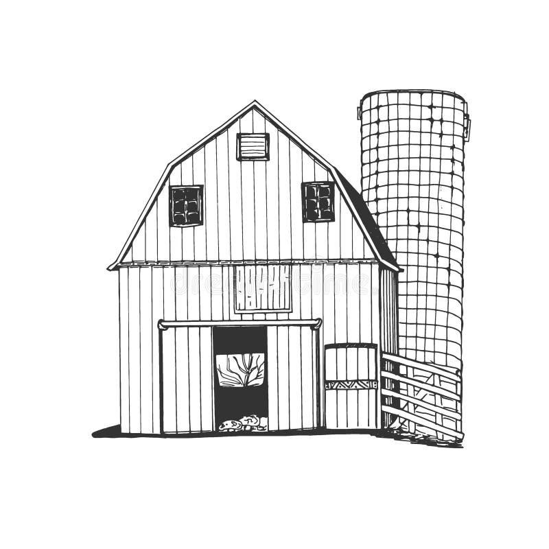 Farm Hand Drawn. Sketch Vector Illustration Stock Vector - Illustration ...
