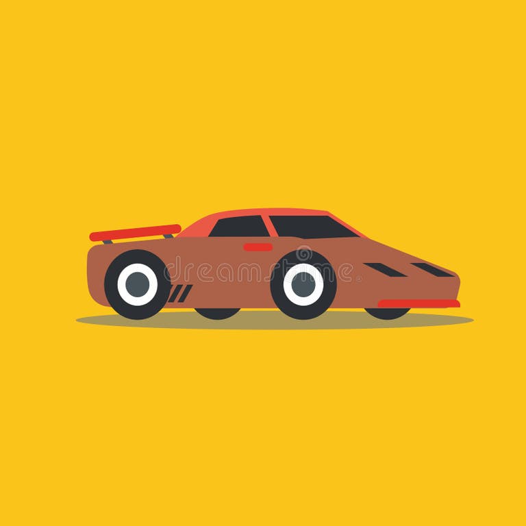 Vector Illustration Fast Car Stock Illustration - Illustration of ...