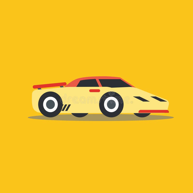 Vector Illustration Fast Car Stock Illustration - Illustration of ...