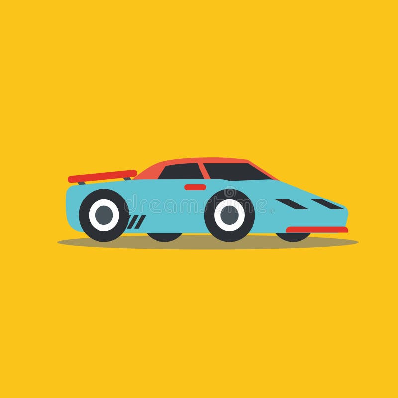 Vector Illustration Fast Car Stock Illustration - Illustration of rent ...