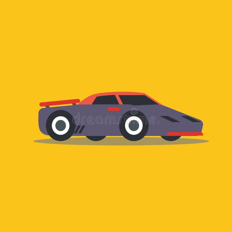 Vector Illustration Fast Car Stock Illustration - Illustration of shape ...