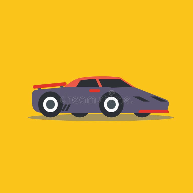 Vector Illustration Fast Car Stock Illustration - Illustration of shape ...