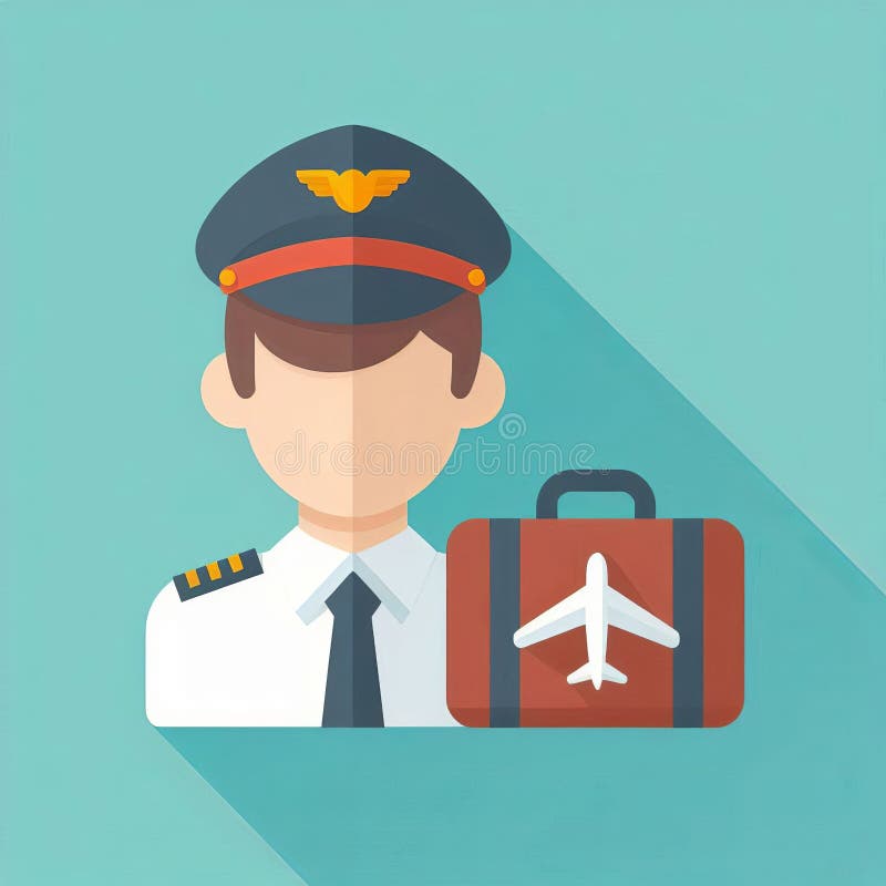 Airline Pilot Icon: Professional Travel Representation Stock ...