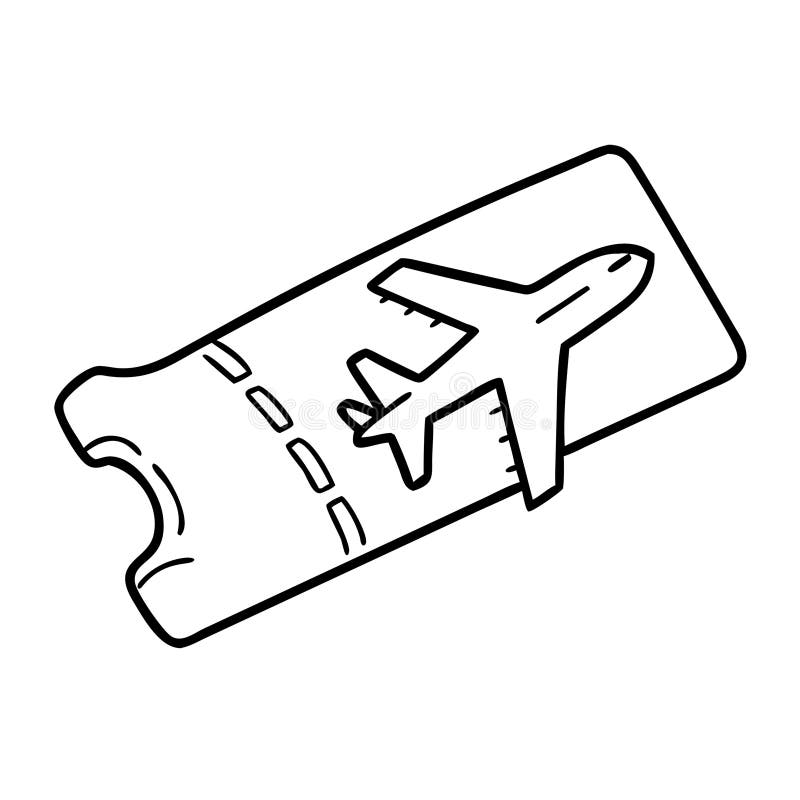 Airplane Ticket Vector Illustration for Travel and Booking Concepts ...