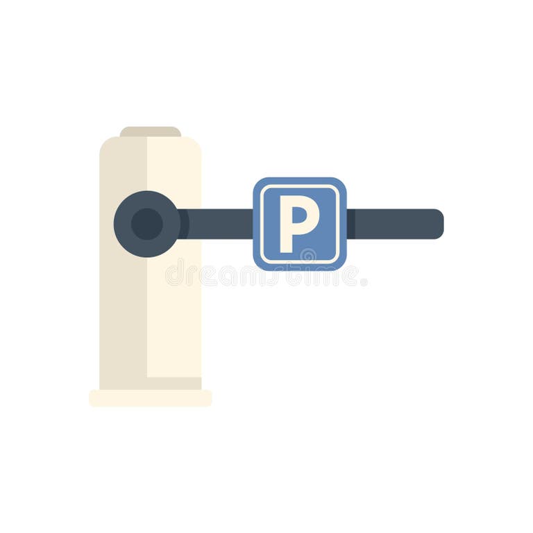 Automatic Parking Gate System Allowing Access To Parking Lot Stock ...