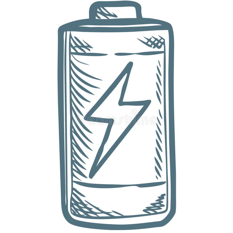 Vector Illustration of Battery with Lightning Bolt for Energy and Power ...