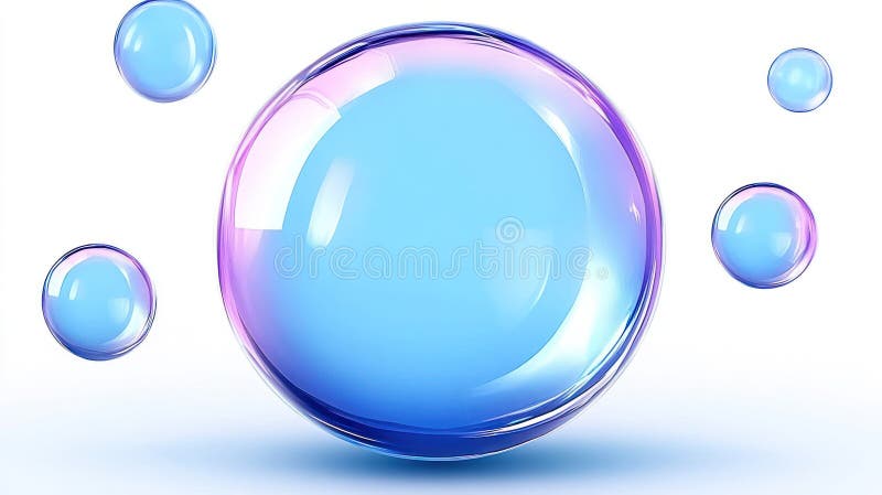 Blue Bubble Icon on White Background - Vector Illustration Stock ...