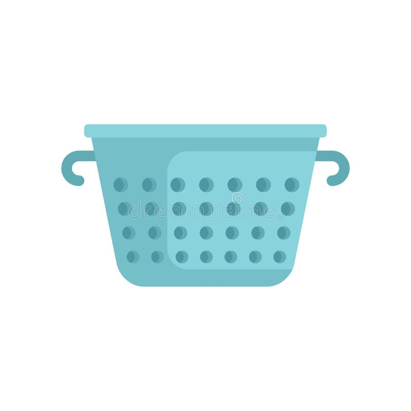 Blue Plastic Colander with Handles for Draining Food Stock Vector ...