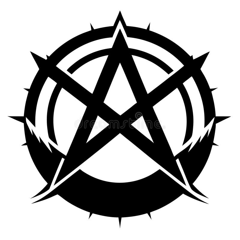 Anarchy Symbol Silhouette Vector Stock Illustration - Illustration of ...