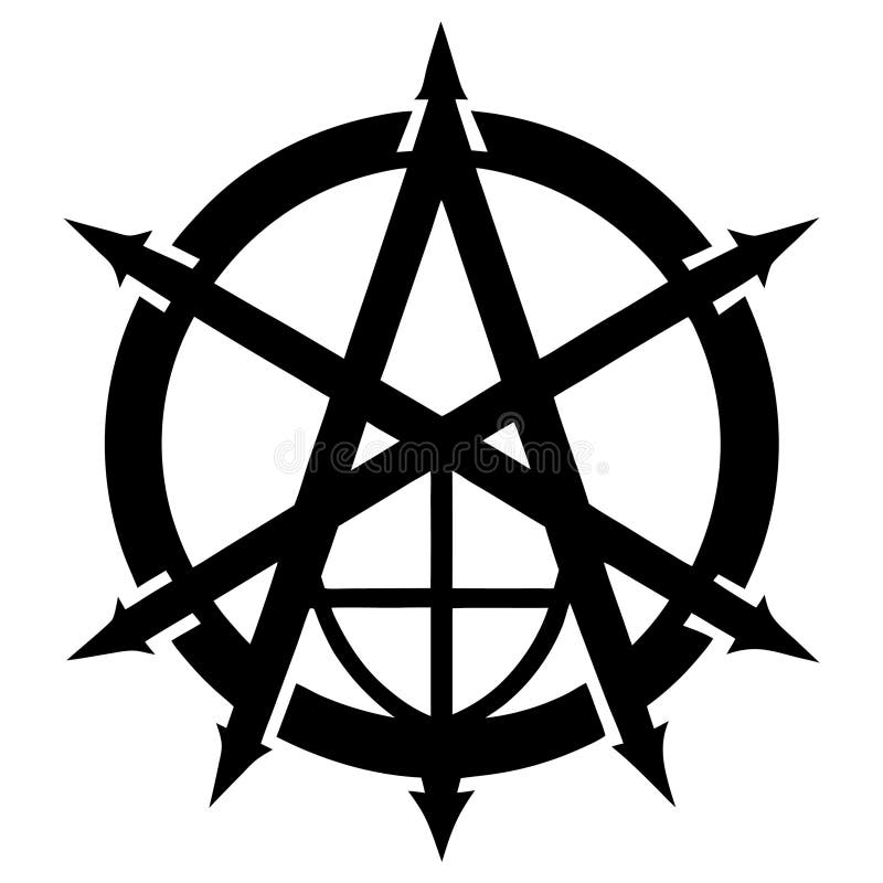 Anarchy Symbol Silhouette Vector Stock Illustration - Illustration of ...
