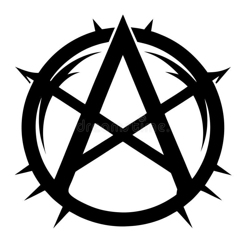 Anarchy Symbol Silhouette Vector Stock Illustration - Illustration of ...