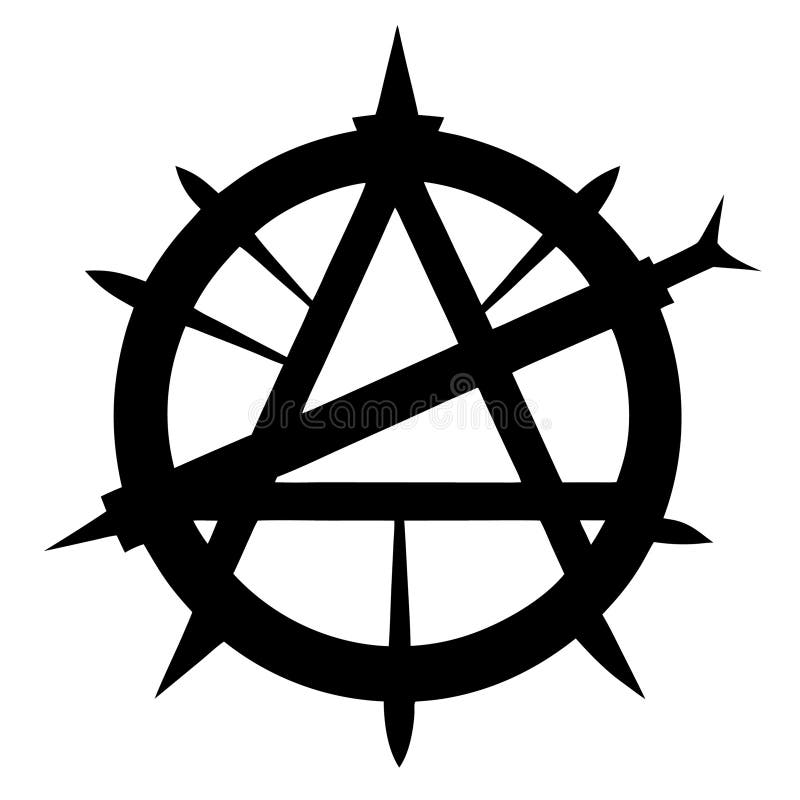 Anarchy Symbol Silhouette Vector Stock Illustration - Illustration of ...