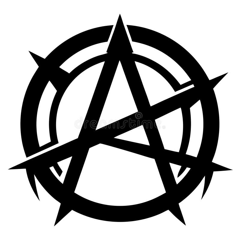 Anarchy Symbol Silhouette Vector Stock Illustration - Illustration of ...