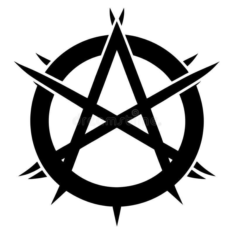Anarchy Symbol Silhouette Vector Stock Illustration - Illustration of ...