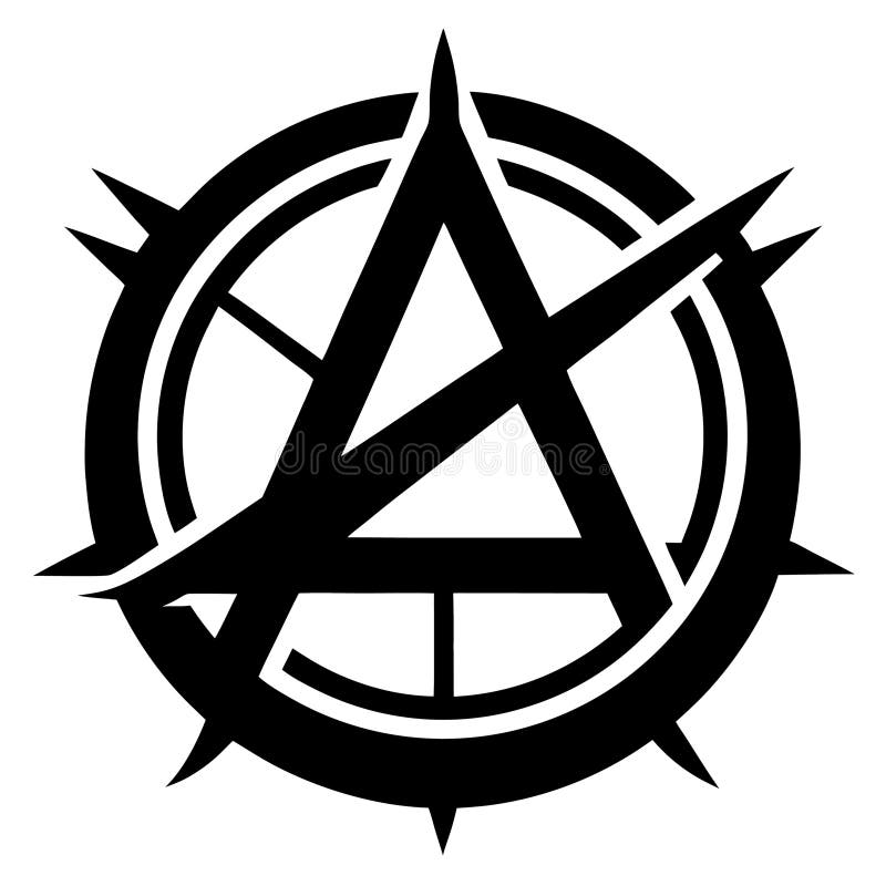 Anarchy Symbol Silhouette Vector Stock Illustration - Illustration of ...
