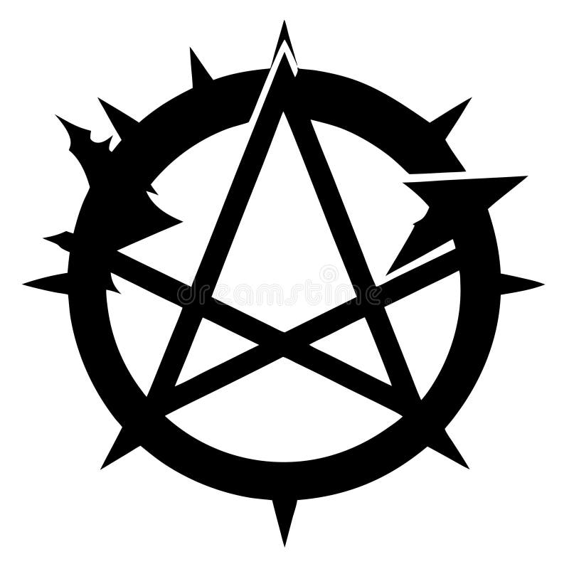 Anarchy Symbol Silhouette Vector Stock Vector - Illustration of ...