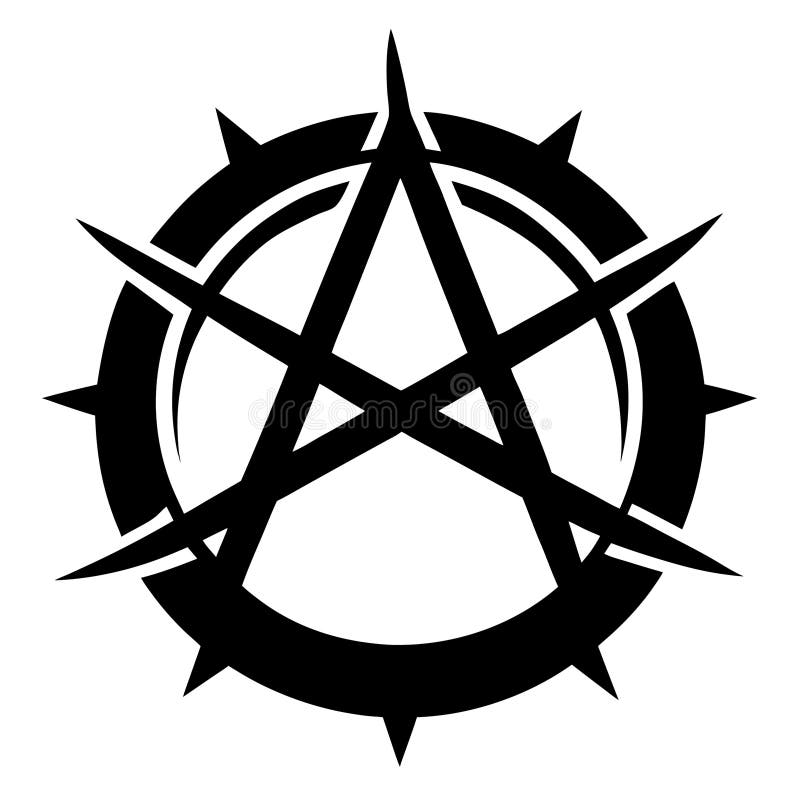 Anarchy Symbol Silhouette Vector Stock Illustration - Illustration of ...