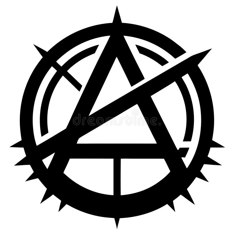 Anarchy Symbol Silhouette Vector Stock Illustration - Illustration of ...