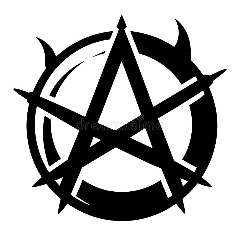Anarchy Symbol Silhouette Vector Stock Illustration - Illustration of ...