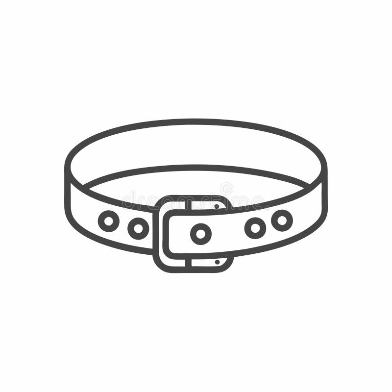 Stylish Flat Line Vector Illustration of a Classic Belt Design, Perfect ...