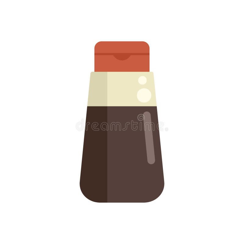 Soy Sauce Bottle with Red Cap Pouring Seasoning Stock Illustration ...