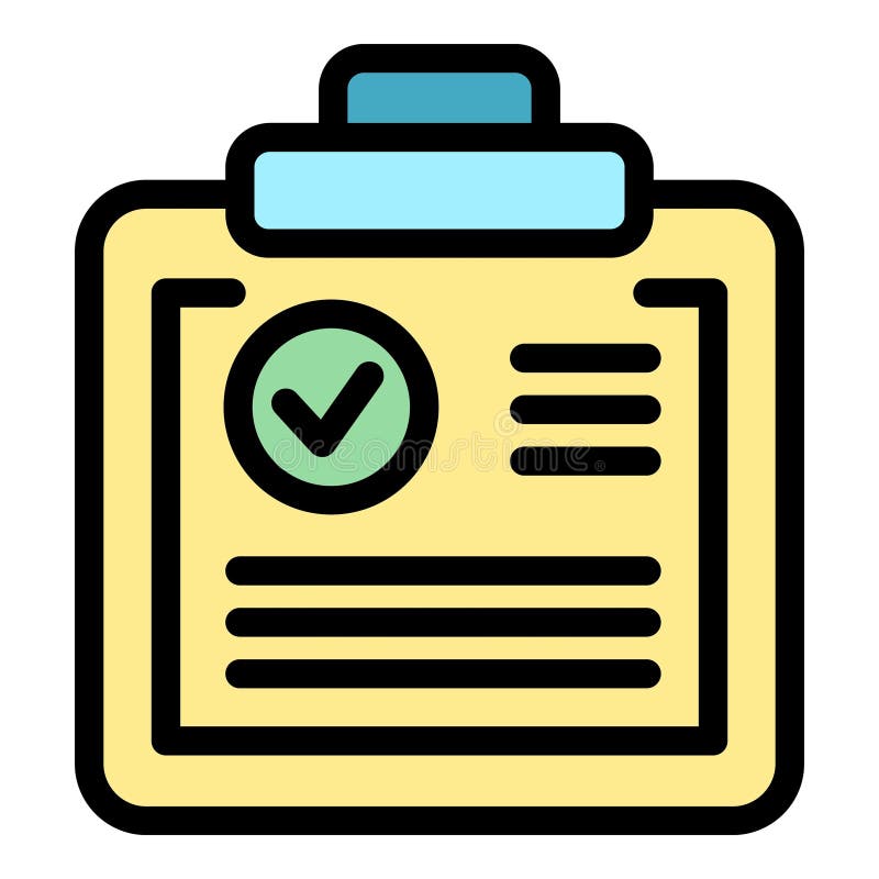 Clipboard with Check Mark Icon Representing Completed Task Stock ...