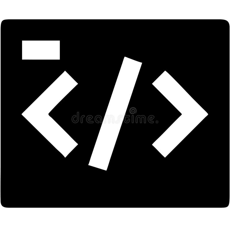 Code Symbol For Web Development And Programming Concepts Vector Illustration Stock Illustration