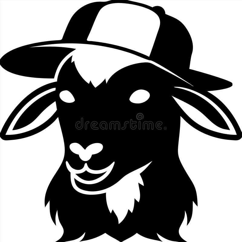Cool Goat with Sunglasses Vector Illustration for T-Shirt, Logo, or ...