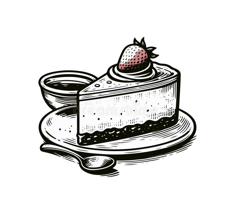 Cheesecake Vector Illustration Graphic Asset Stock Vector ...