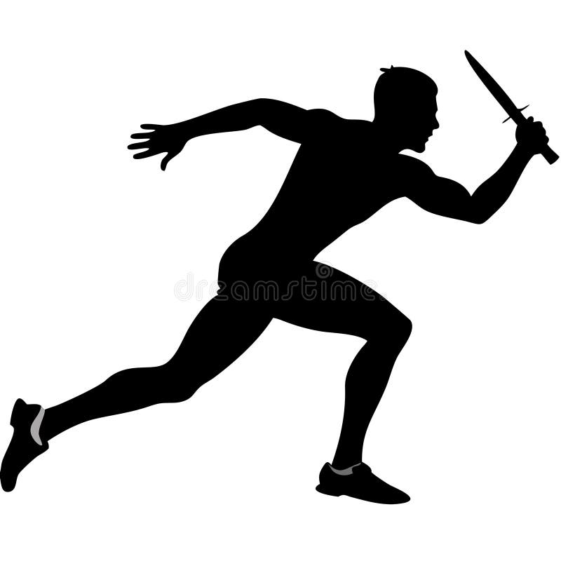 Silhouette Man Holding Knife Stock Illustrations – 195 Silhouette Man ...