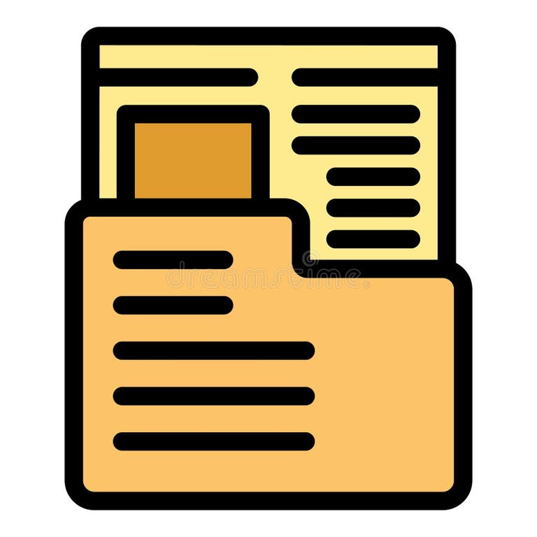 Digital File Management System Organizing Documents in Folder Stock ...