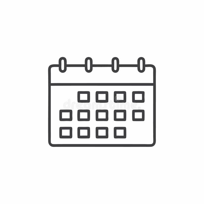 A Minimalistic Vector Illustration of a Calendar Highlighting Important ...