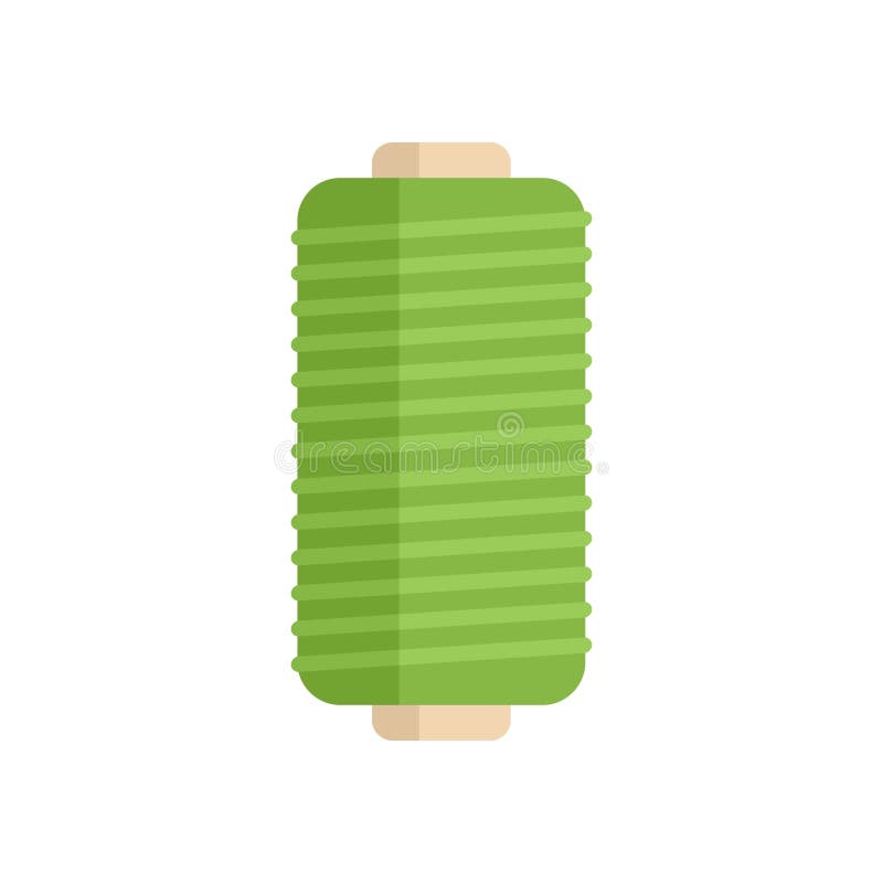Green Sewing Thread Spool for Textile Industry Flat Icon Stock Vector - Illustration of isolated ...