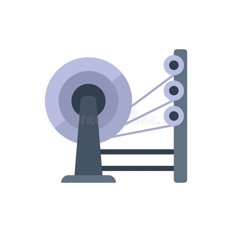 Industrial Textile Machine Winding Threads on Spools in a Factory Stock ...