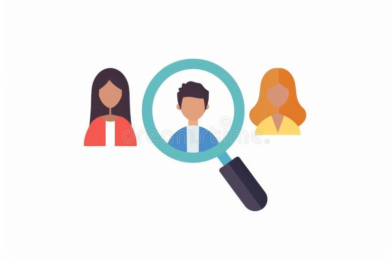 Job Search Icon Vector Illustration Stock Illustration - Illustration ...