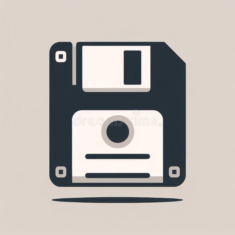 Retro Tech Icon: the Floppy Disk Stock Illustration - Illustration of ...
